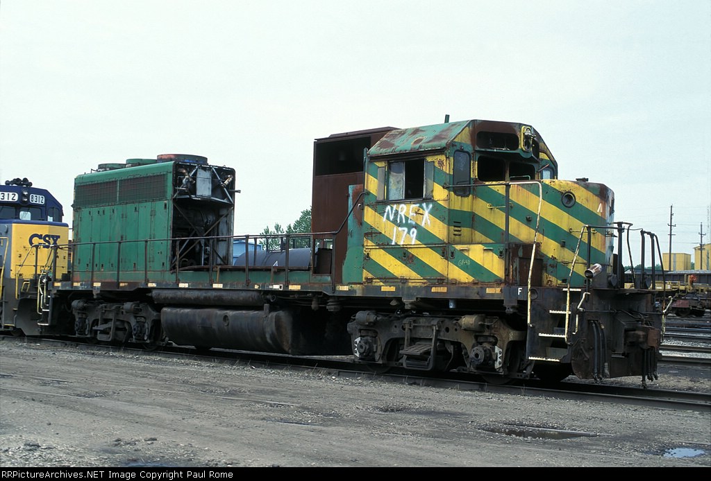 NREX 179, EMD GP40, ex MKT at the BRC Clearing Yard